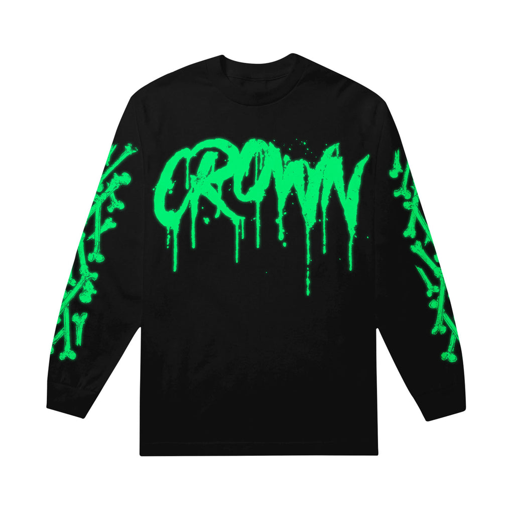 Slasher Bones (Glow In The Dark) Long Sleeve - Black – Crown The Empire